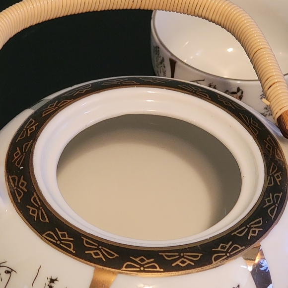 Kutani | Art | Vtg Japanese Kutani Tea Set Hand Painted Cream Gold ...